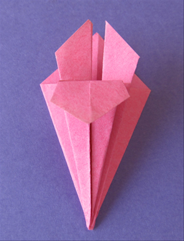 How to make an origami eight petal bell flower